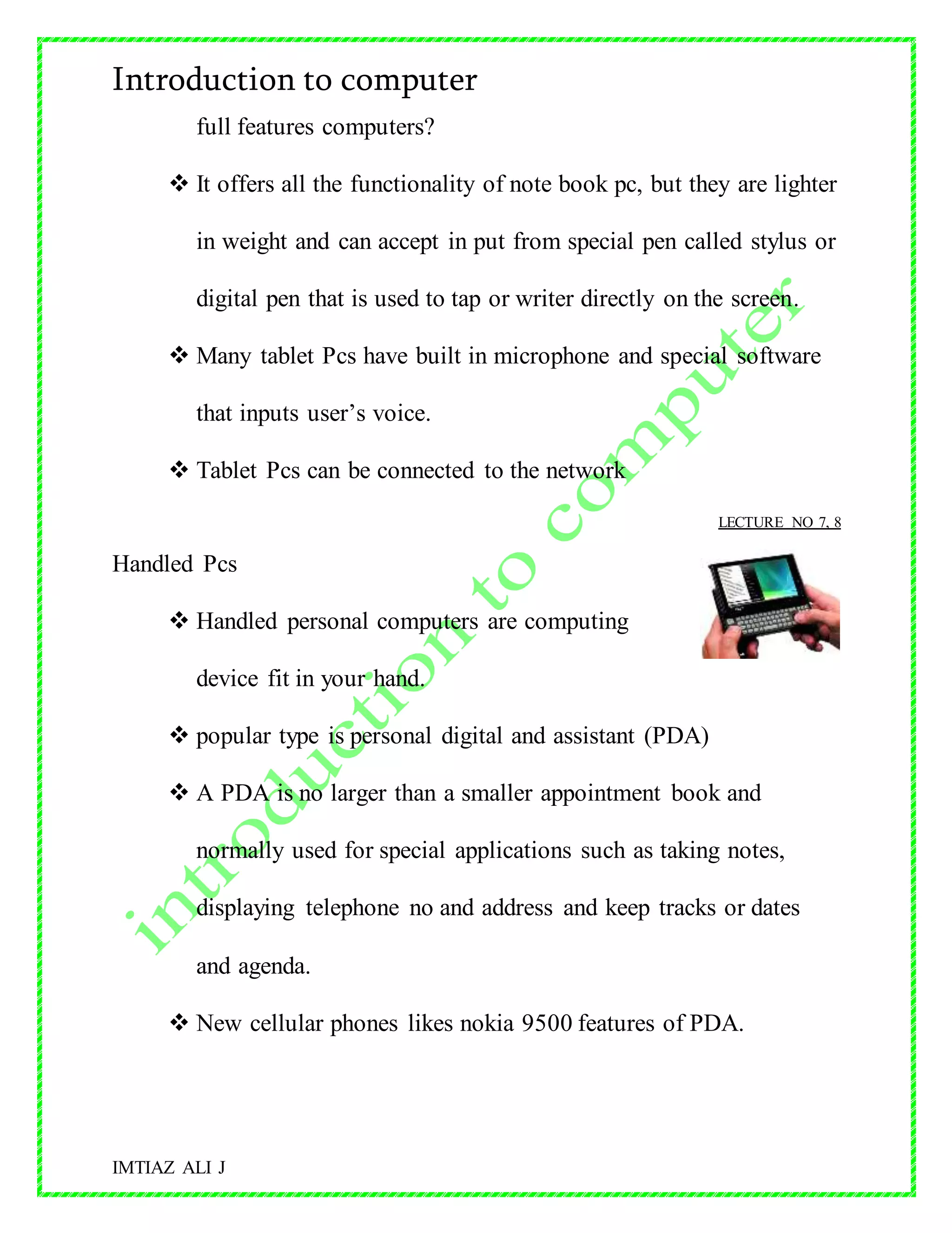 Introduction of computer Book | DOC