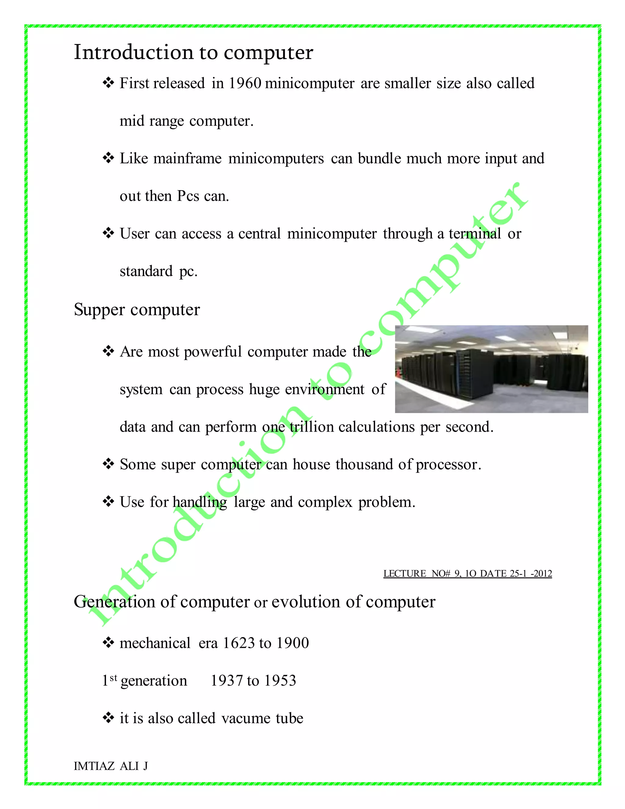Introduction of computer Book | DOC