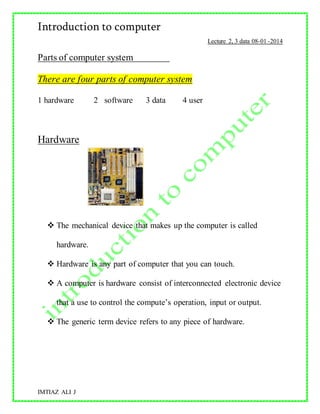 Introduction of computer Book | DOC