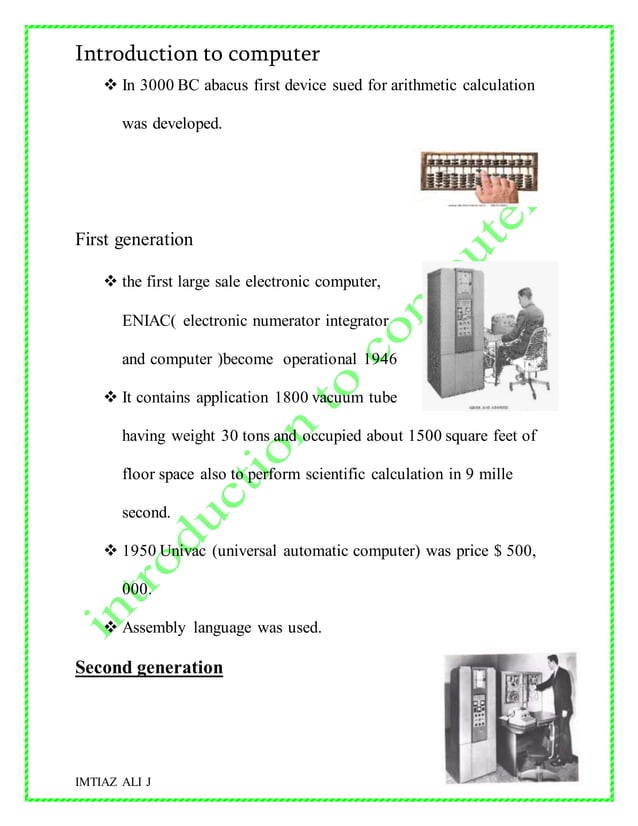 Introduction of computer Book | DOC