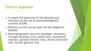 Intro of electrotherapy in physiotherapy by Dr. Mumux | PPTX
