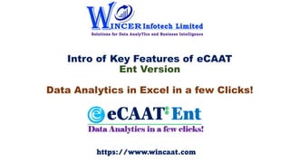 Intro of Key Features of eCAAT Ent Software | PPT