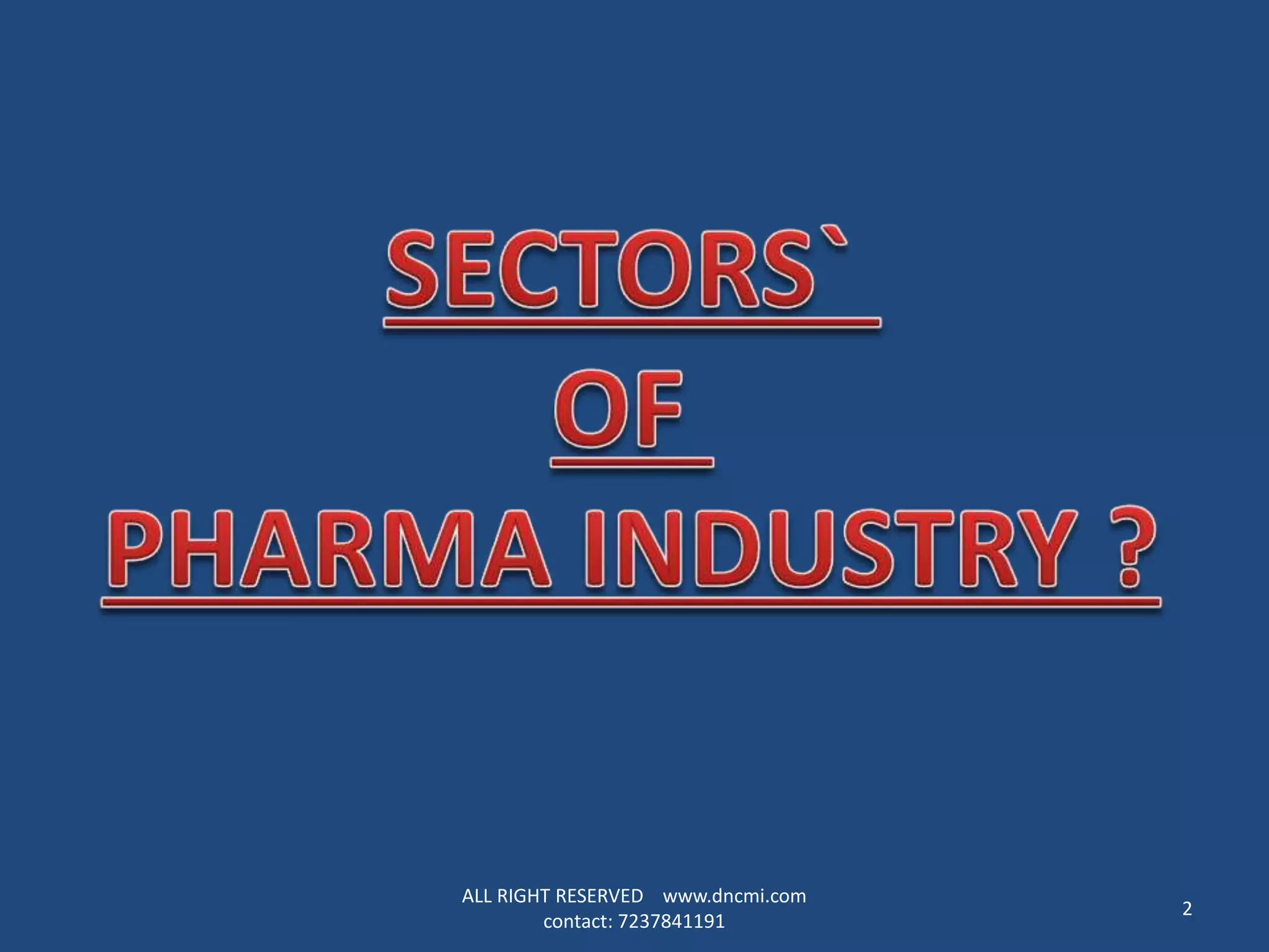 INTRODUCTION OF PHARMA INDUSTRY | PPTX
