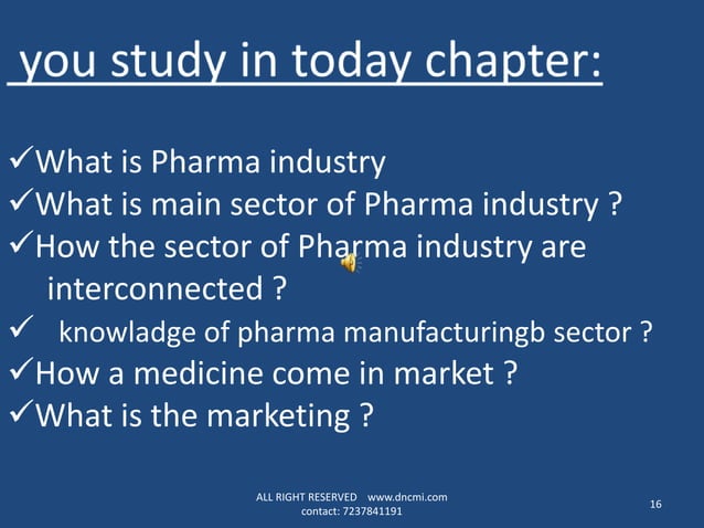INTRODUCTION OF PHARMA INDUSTRY | PPT
