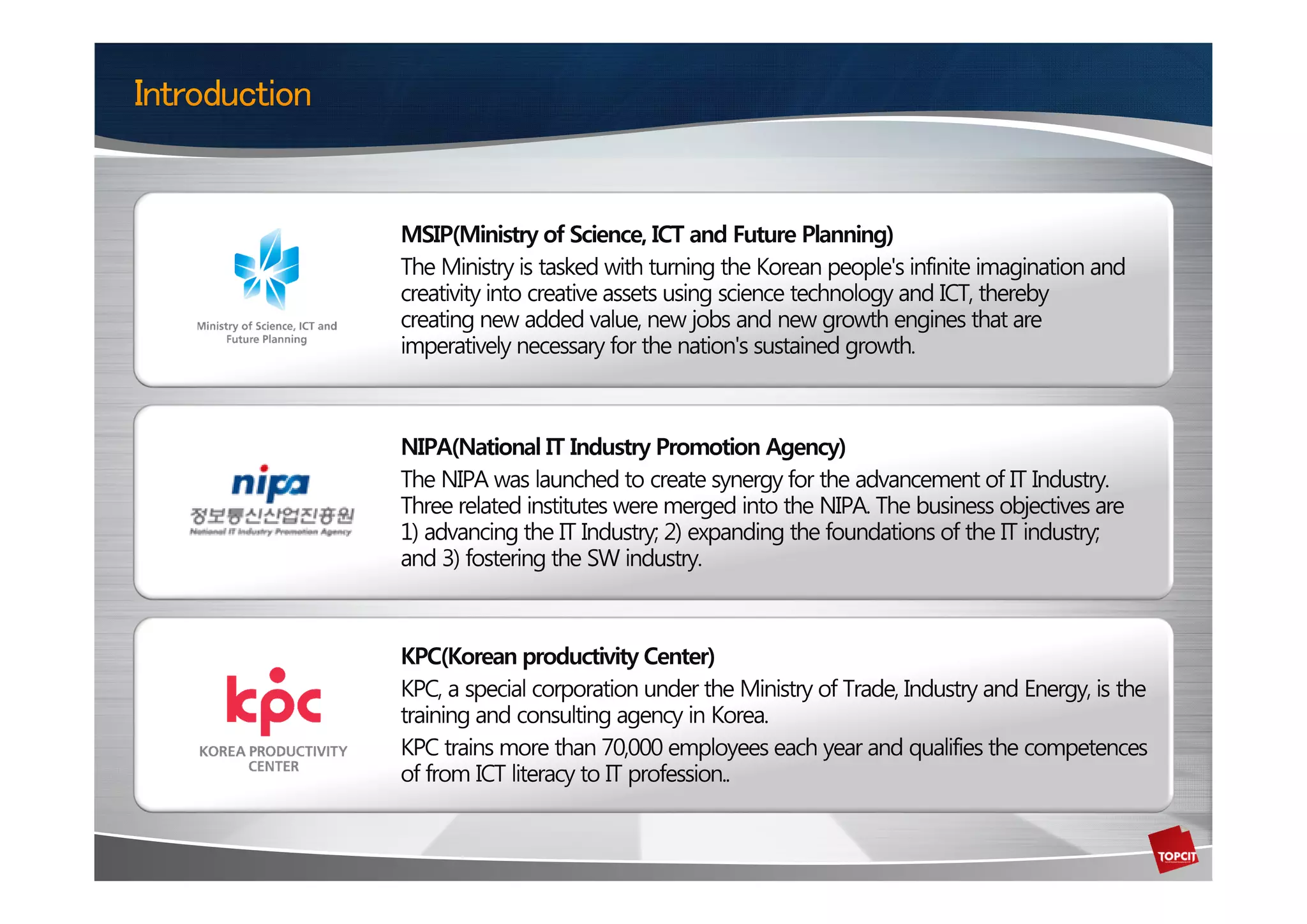 Intro of TOPCIT | PDF