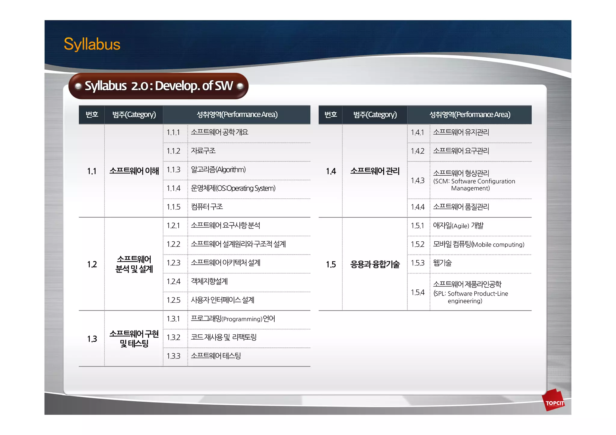 Intro of TOPCIT | PDF