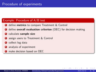 Introductory Online Controlled Experiments | PPT
