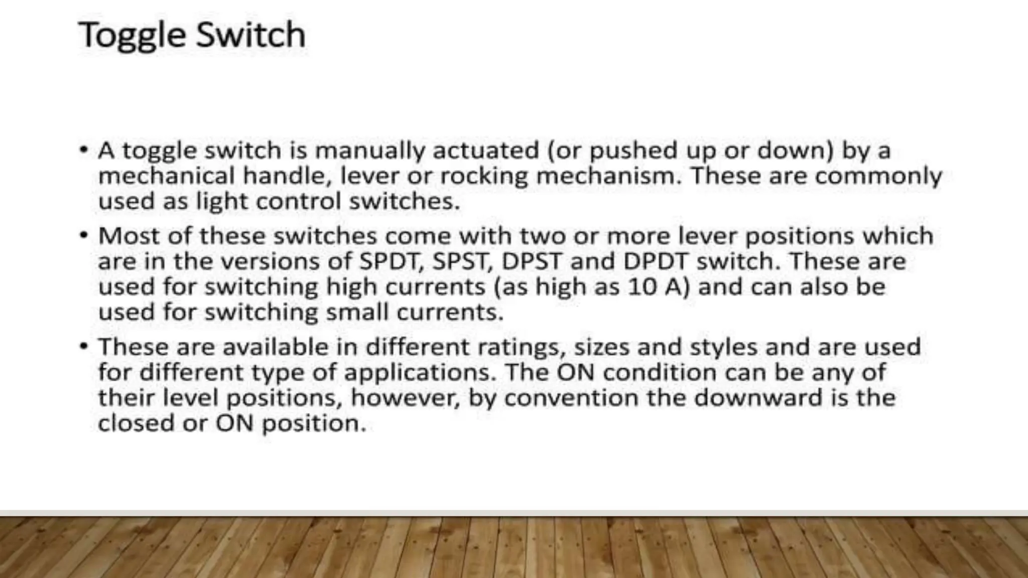 Intro on Switches presentation for electrical unstallation | PPT