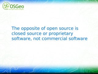 Intro to the Open Source Geospatial Foundation | PPT