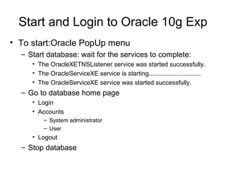 Intro oracle10gexpress | PPT