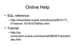 Intro oracle10gexpress | PPT