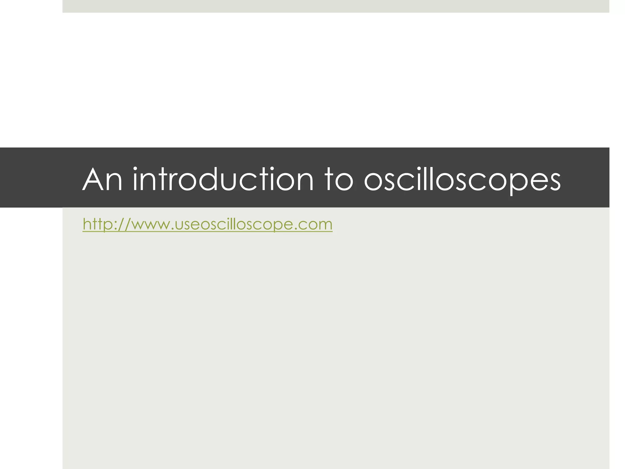 An introduction to oscilloscopes | PDF
