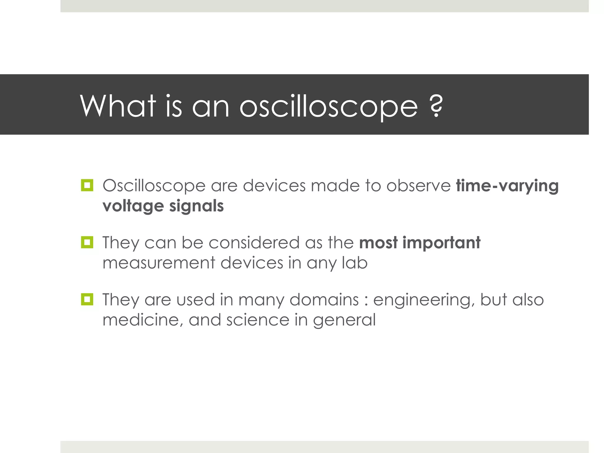 An introduction to oscilloscopes | PDF