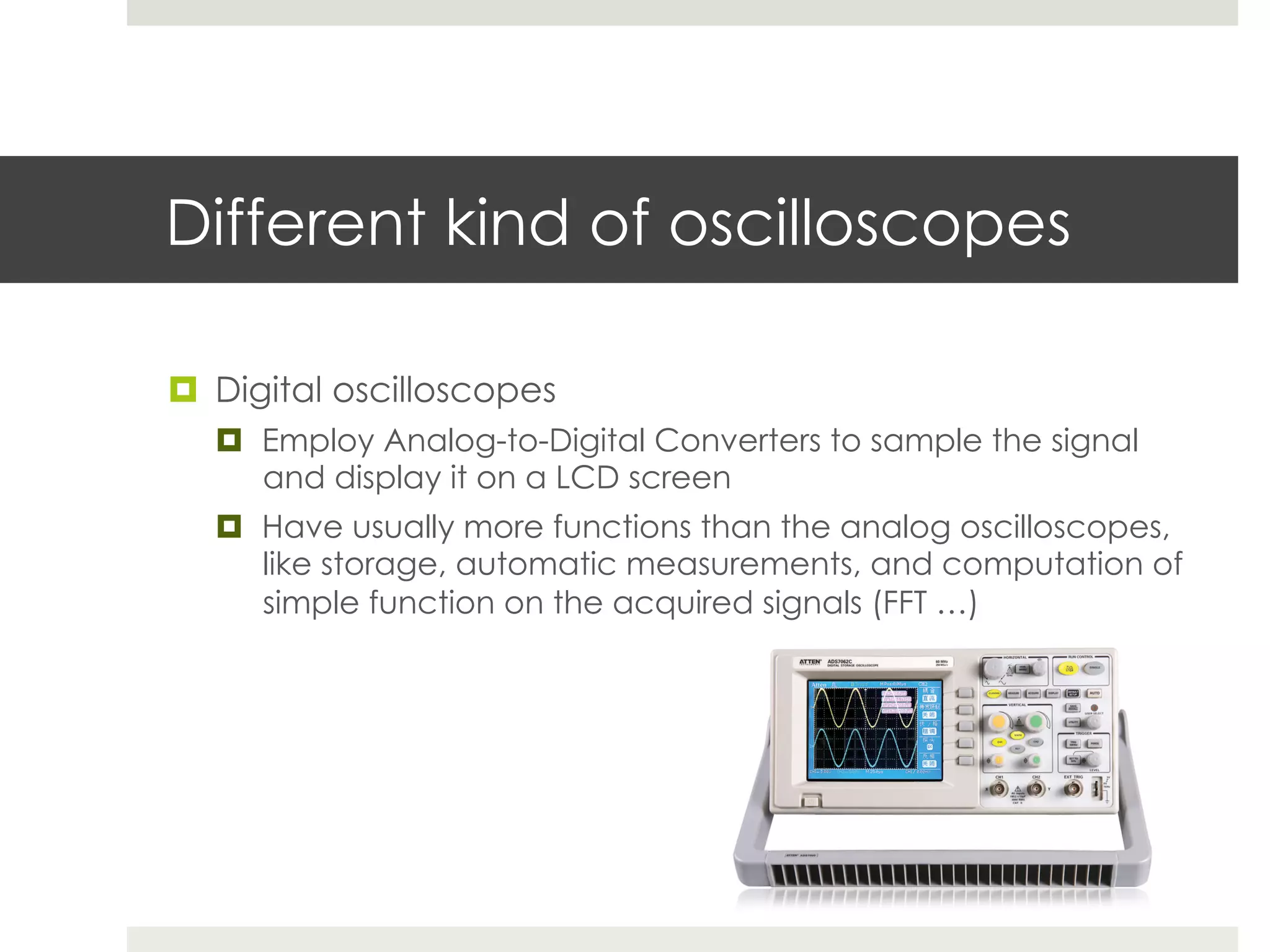 An introduction to oscilloscopes | PDF