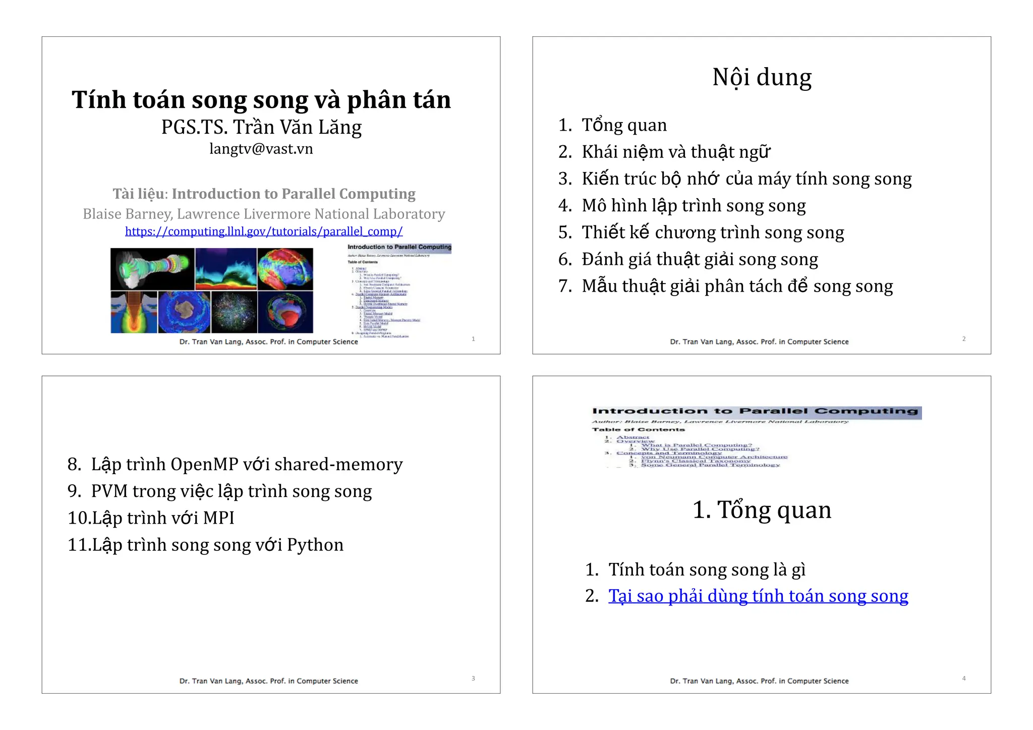 Tính toán song song và phân tán: Tài liệu: Introduction to Parallel ...