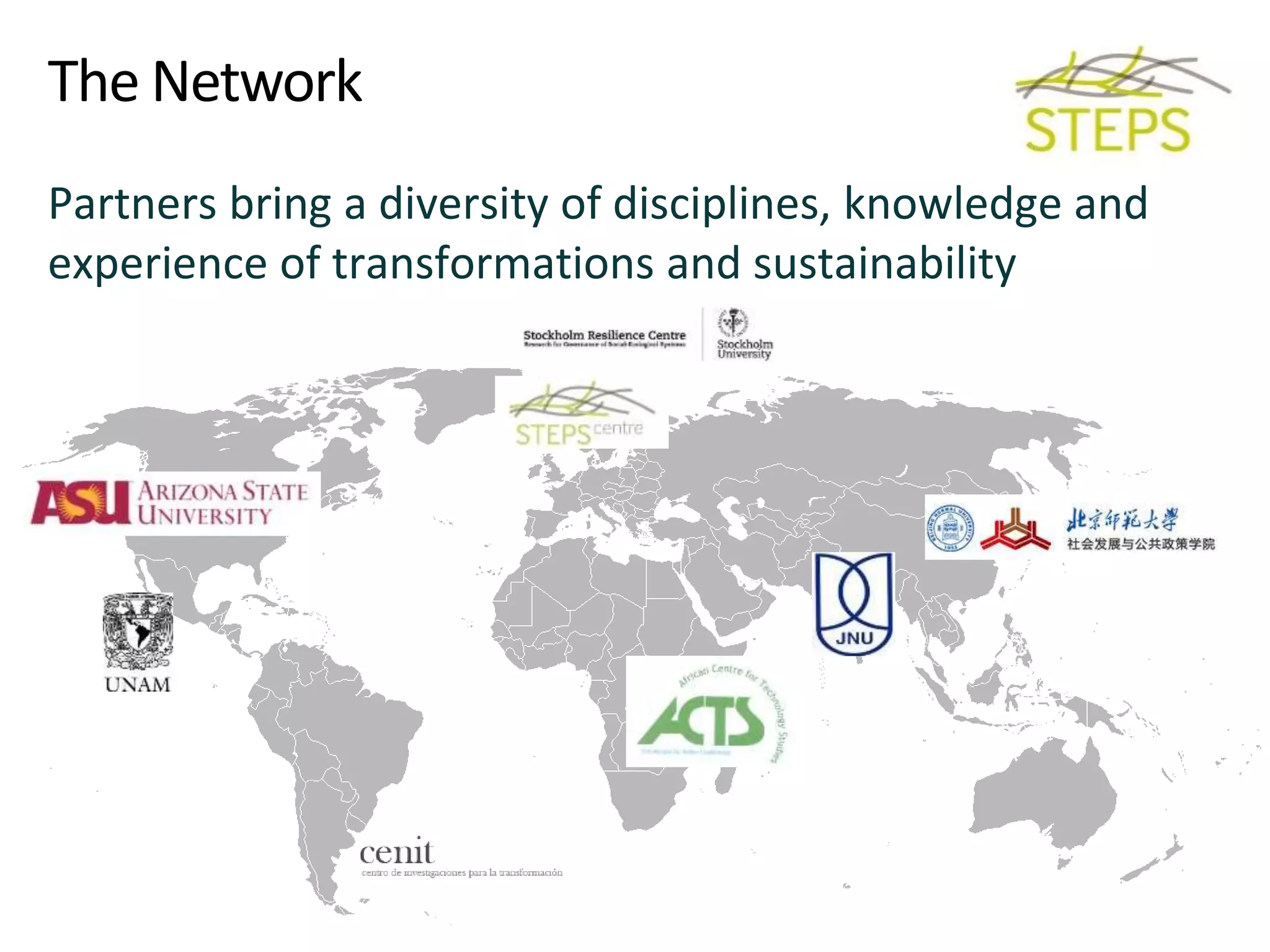 PATHWAYS - Transformative Pathways to Sustainability: learning across disciplines, contexts and ...