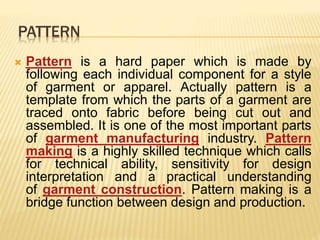 Intro to pattern making - S. Manohari | PPT