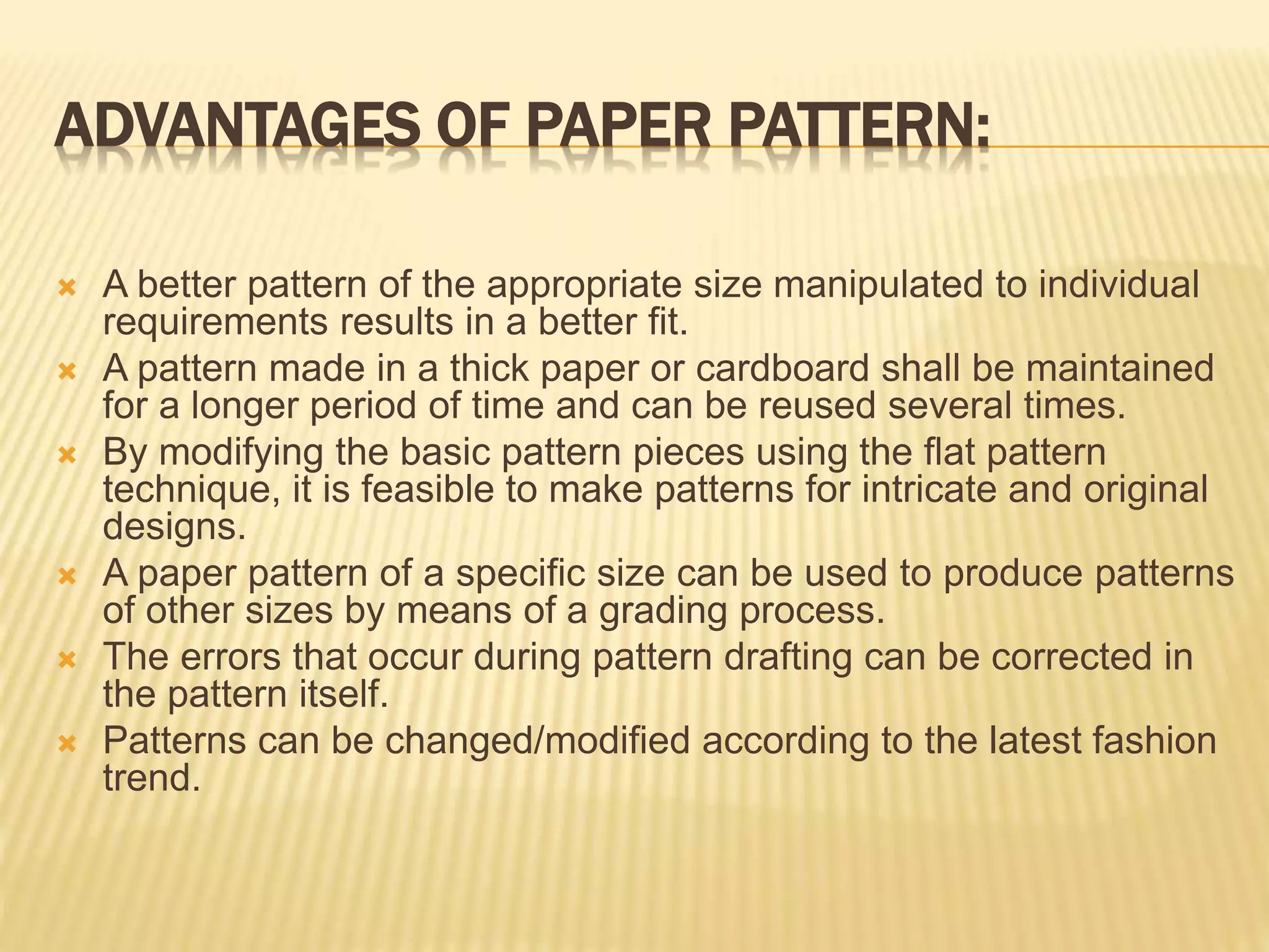Introduction to Pattern making | PPTX