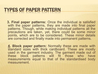 Introduction to Pattern making | PPTX