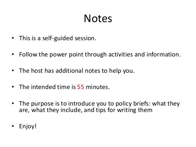 Introduction to policy briefs for researchers