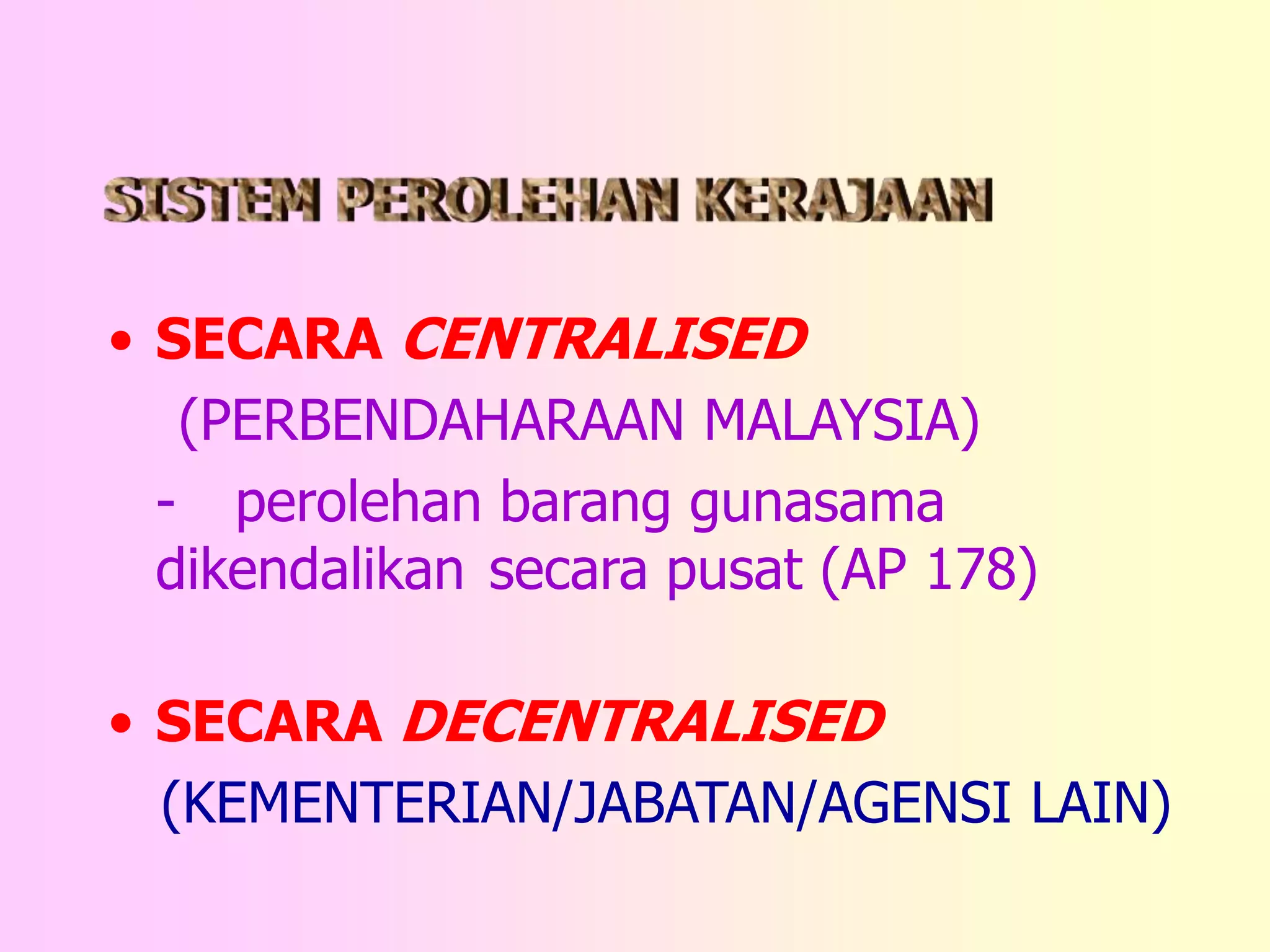 Intro perolehan | PPT