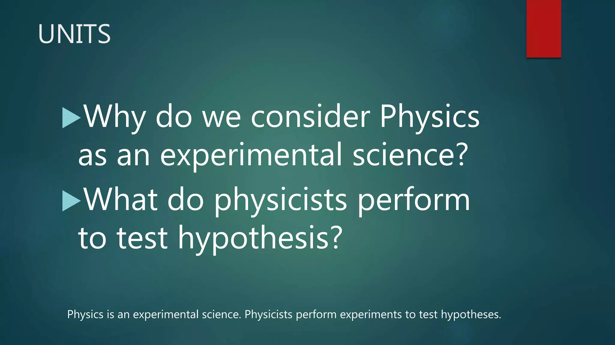 Intro physics units | PPTX