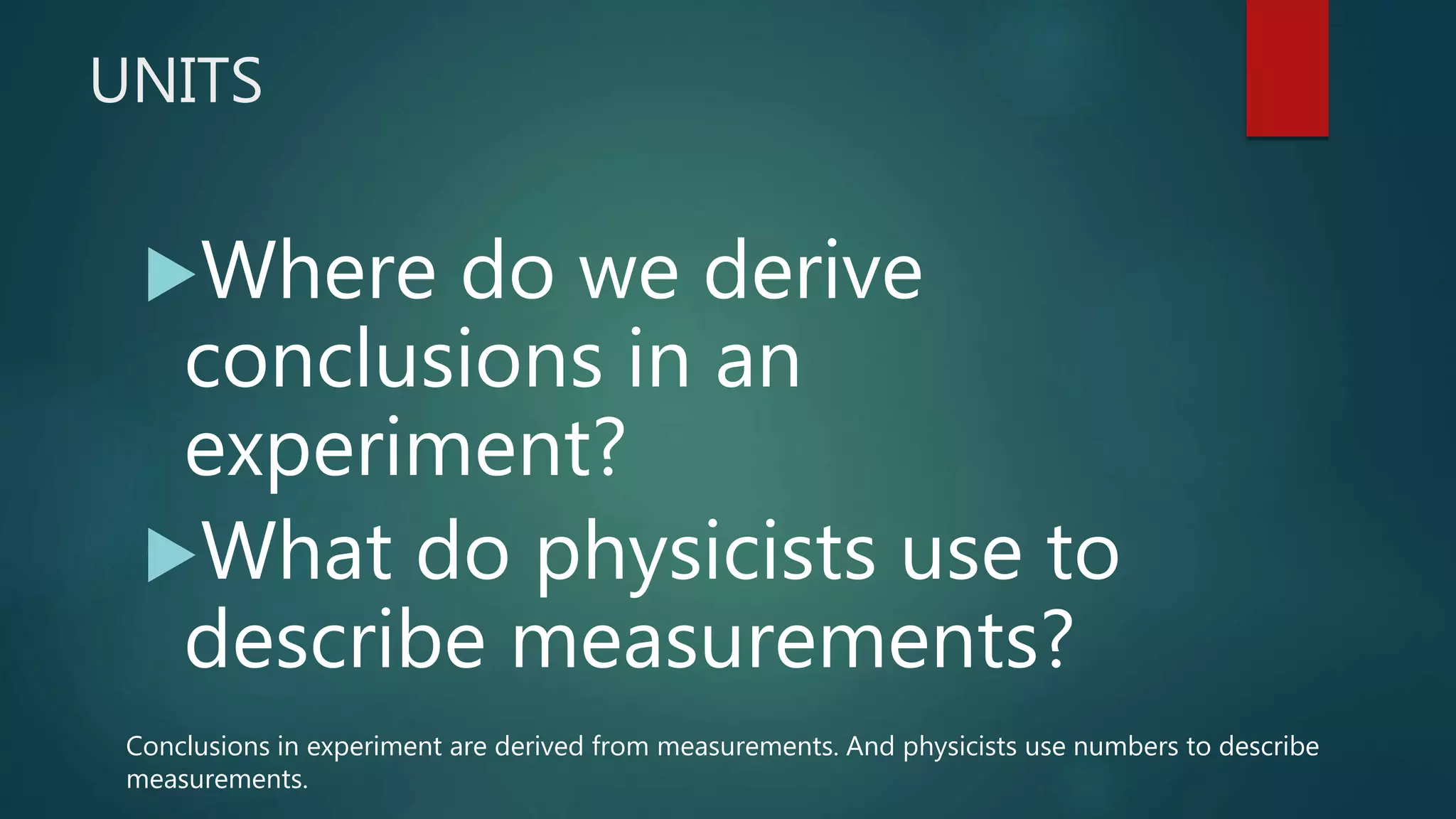 Intro physics units | PPTX