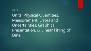 Intro physics units | PPTX