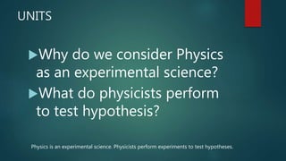 Intro physics units | PPTX