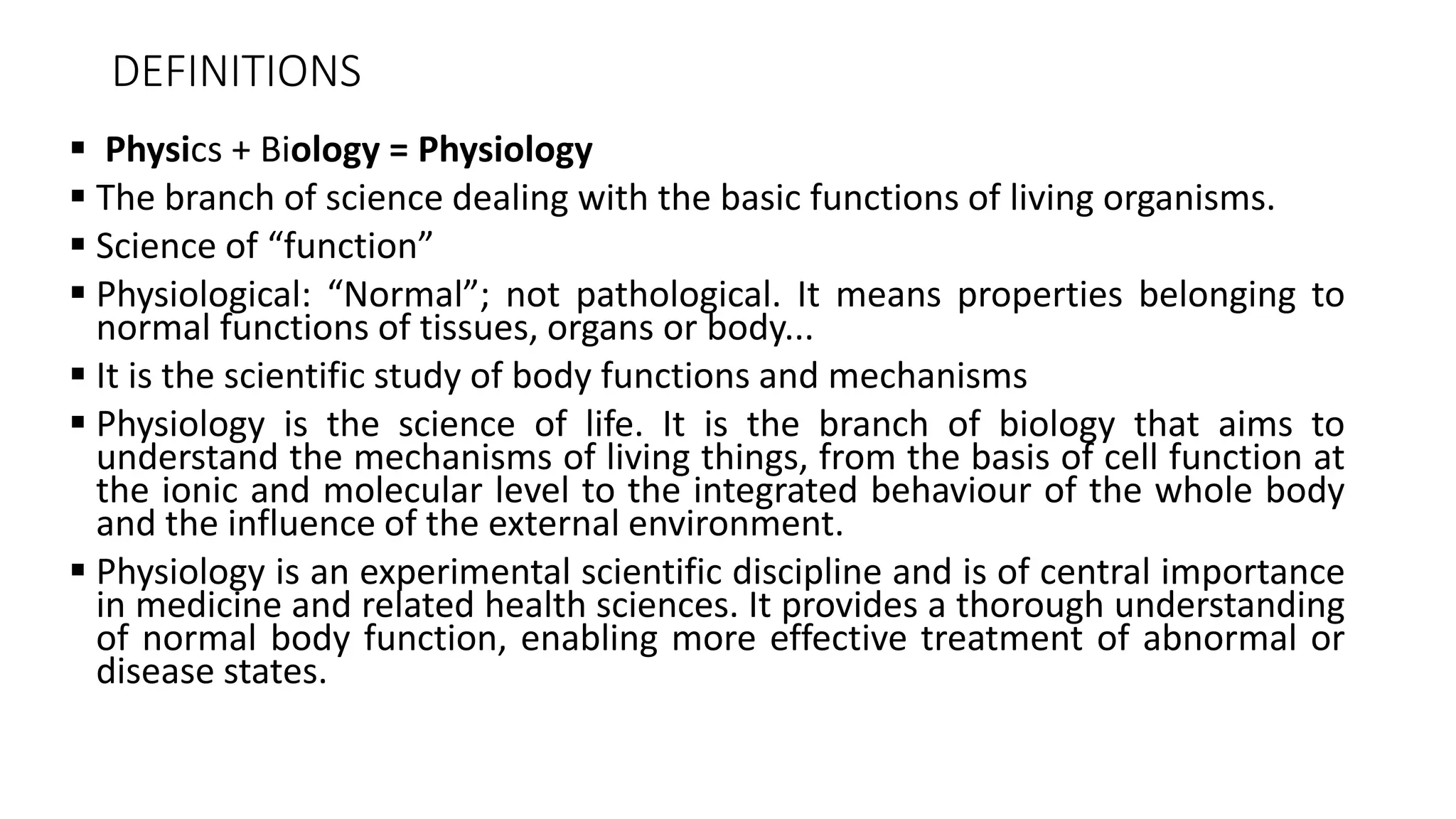 INTRO Physiology and history of physiology | PPTX