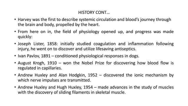INTRO Physiology and history of physiology | PPTX | Biological Sciences ...