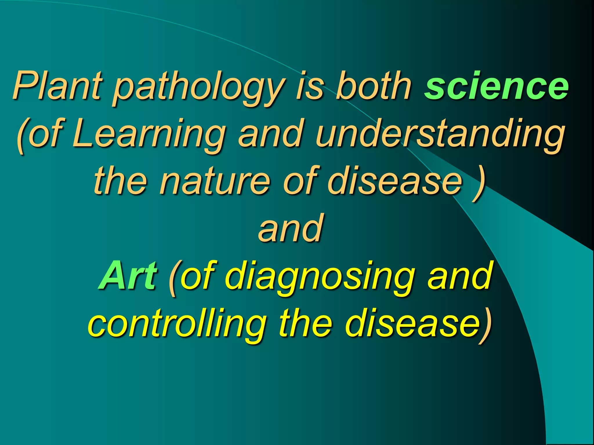 Introduction to plant pathology | PDF