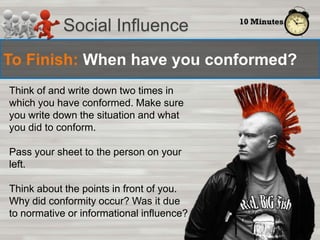 Introduction to Social Psychology - conformity | PPTX