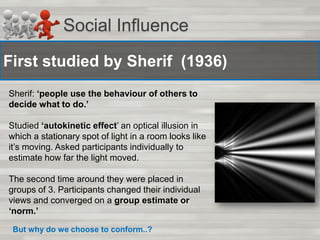 Introduction to Social Psychology - conformity | PPTX