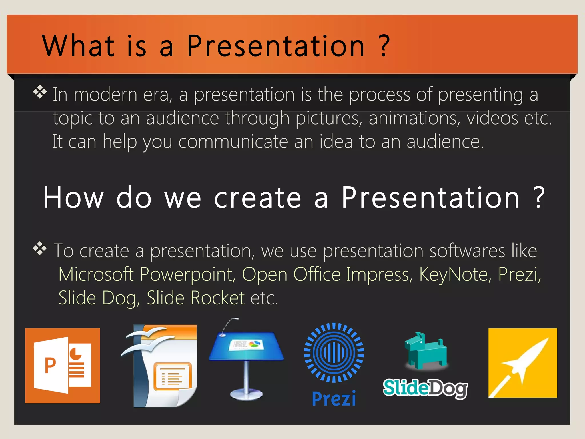 Introduction to Presentation & Word-Processing Software. | PPT
