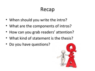 Building Strong Introductions | PPT