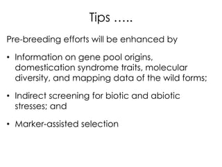 Pre breeding procedures and methods introgression | PDF