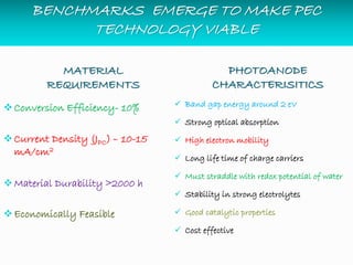 Introduction to Photoelectrochemical (PEC) Water Splitting | PDF