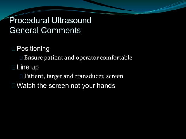 Introduction to procedural ultrasound | PPT