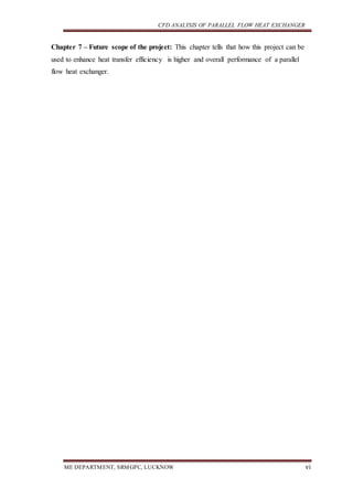 CFD ANALYSIS OF PARALLEL FLOW HEAT EXCHANGER | PDF