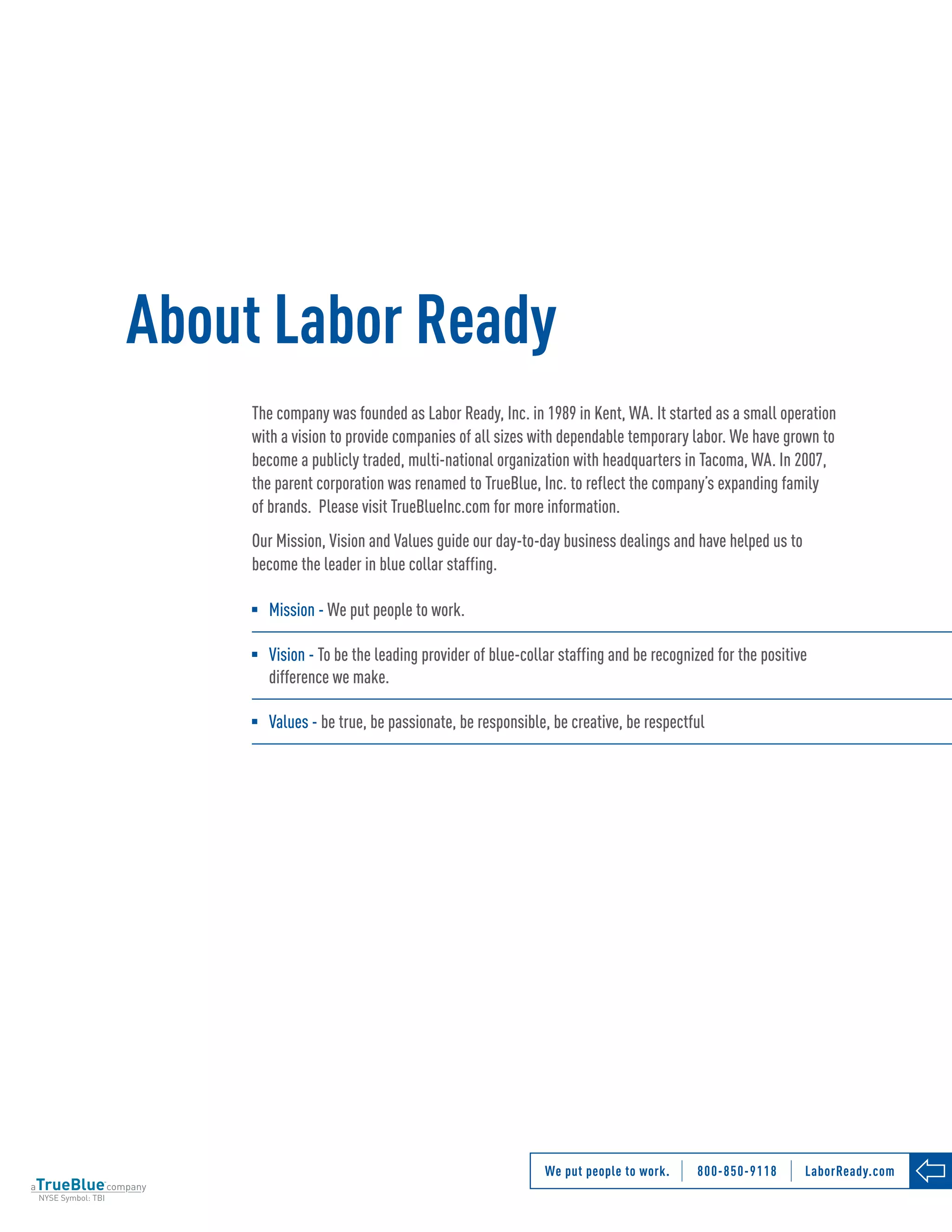 Intro Proposal Labor Ready | PDF