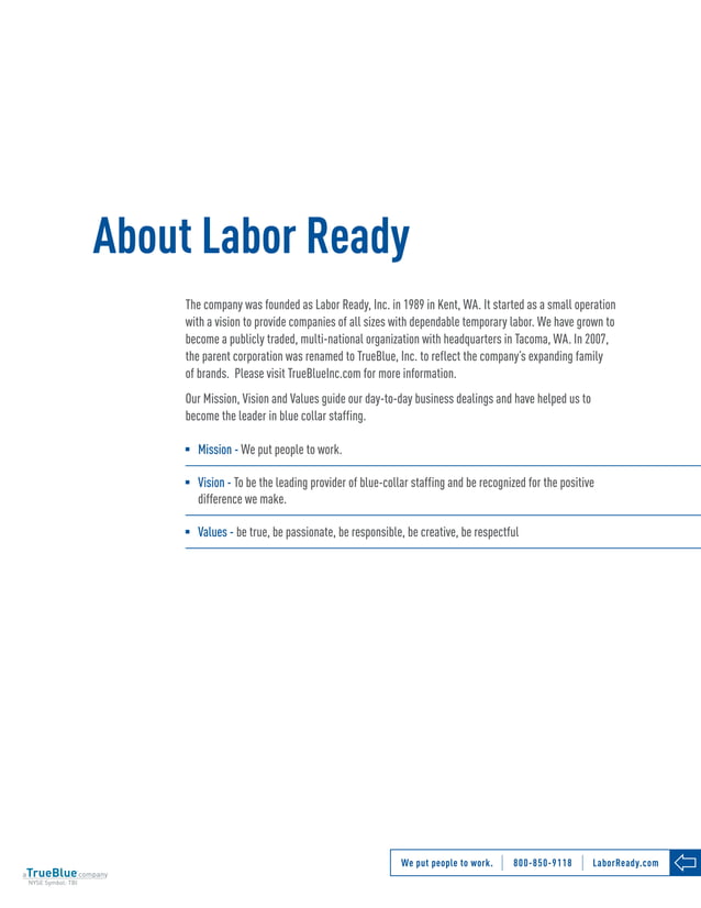 Intro Proposal Labor Ready | PDF