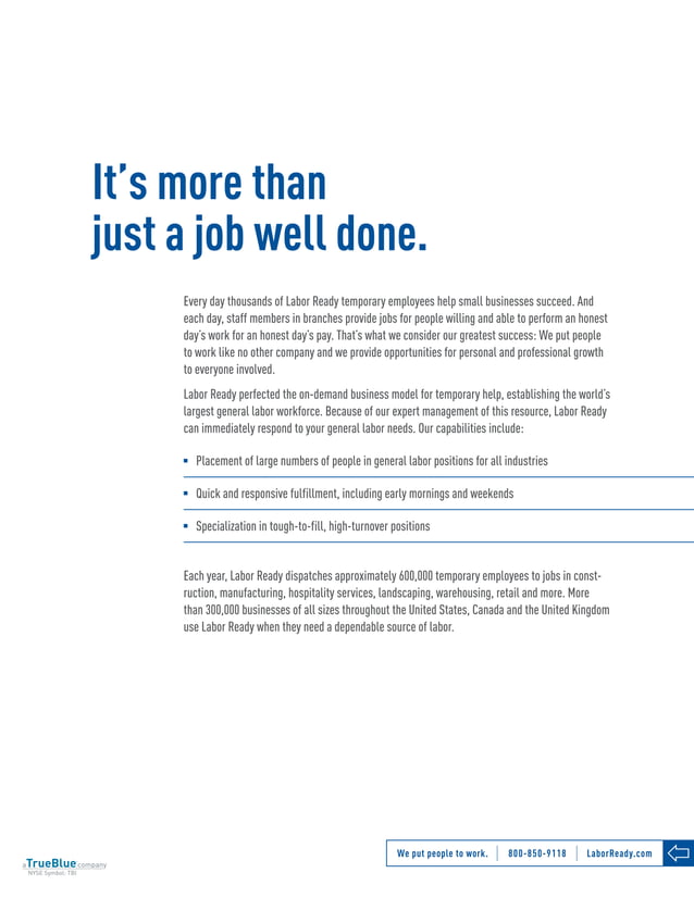 Intro Proposal Labor Ready | PDF