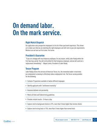 Intro Proposal Labor Ready | PDF