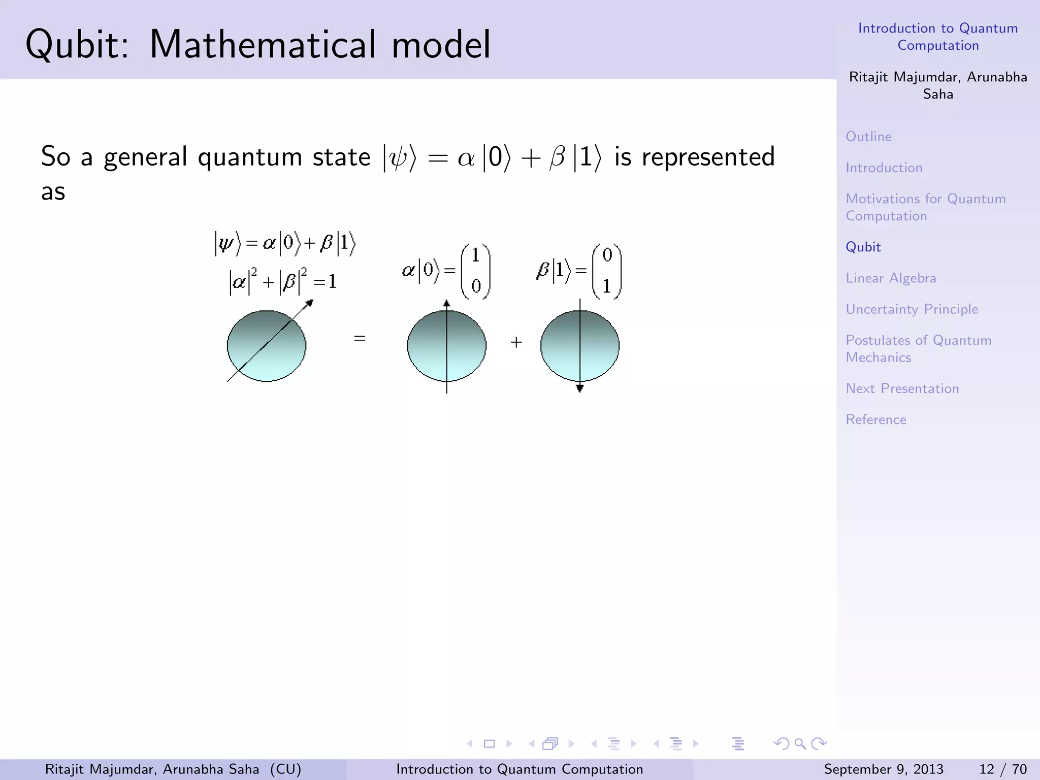 Introduction to Quantum Computation. Part - 1 | PDF