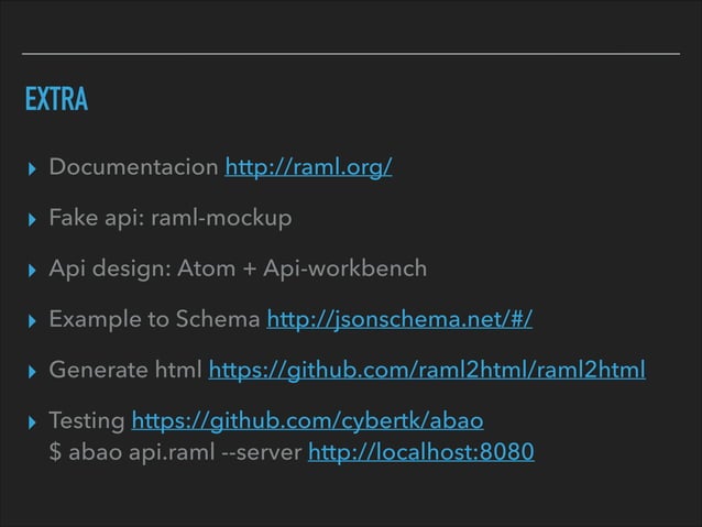 Modelado de API con RAML | PPT