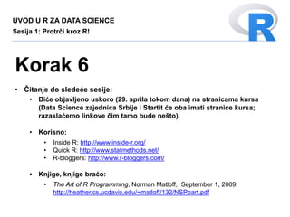 Uvod u R za Data Science :: Sesija 1 [Intro to R for Data Science :: Session 1] | PPT