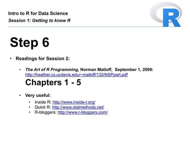 Introduction to R for Data Science :: Session 1 | PPT | Free Download