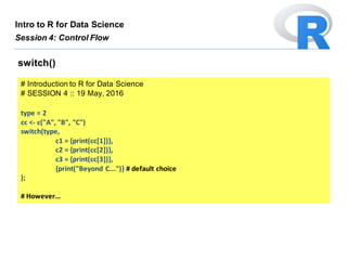 Introduction to R for Data Science :: Session 4 | PDF | Programming Languages | Computing