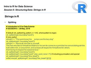 Introduction to R for Data Science :: Session 5 [Data Structuring ...